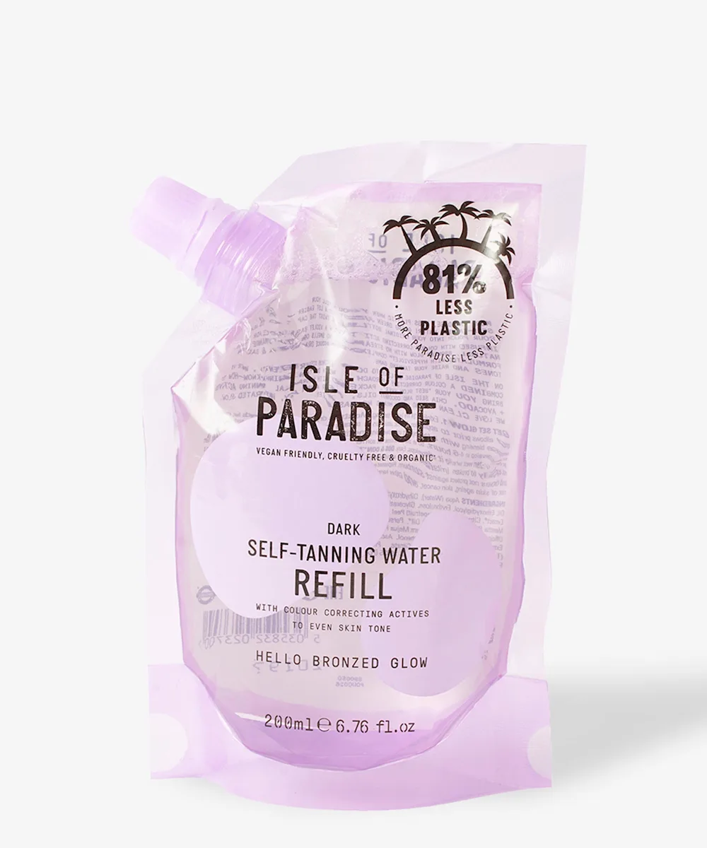 Isle Of Paradise Self-Tanning Water Refill Pouch - Dark at BEAUTY BAY