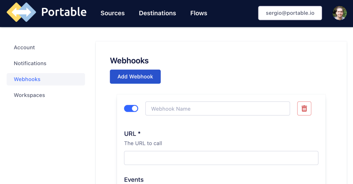 Using webhooks with your flows