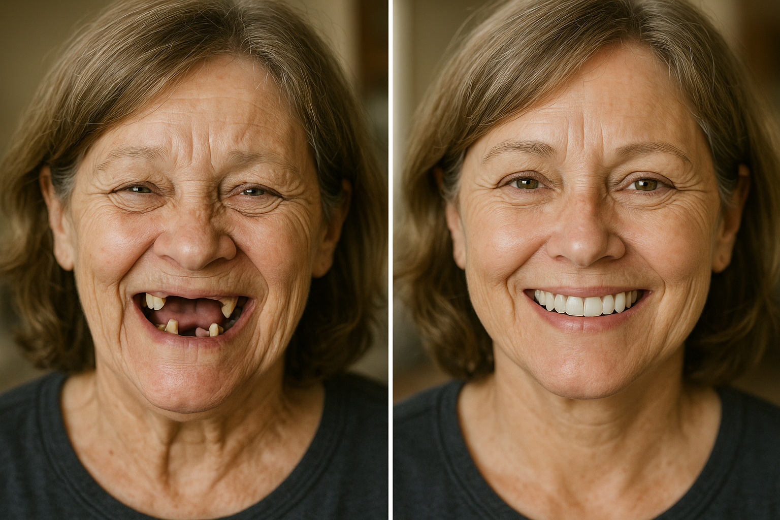Snap-In Dentures Before and After: What to Expect From Your New Smile ...