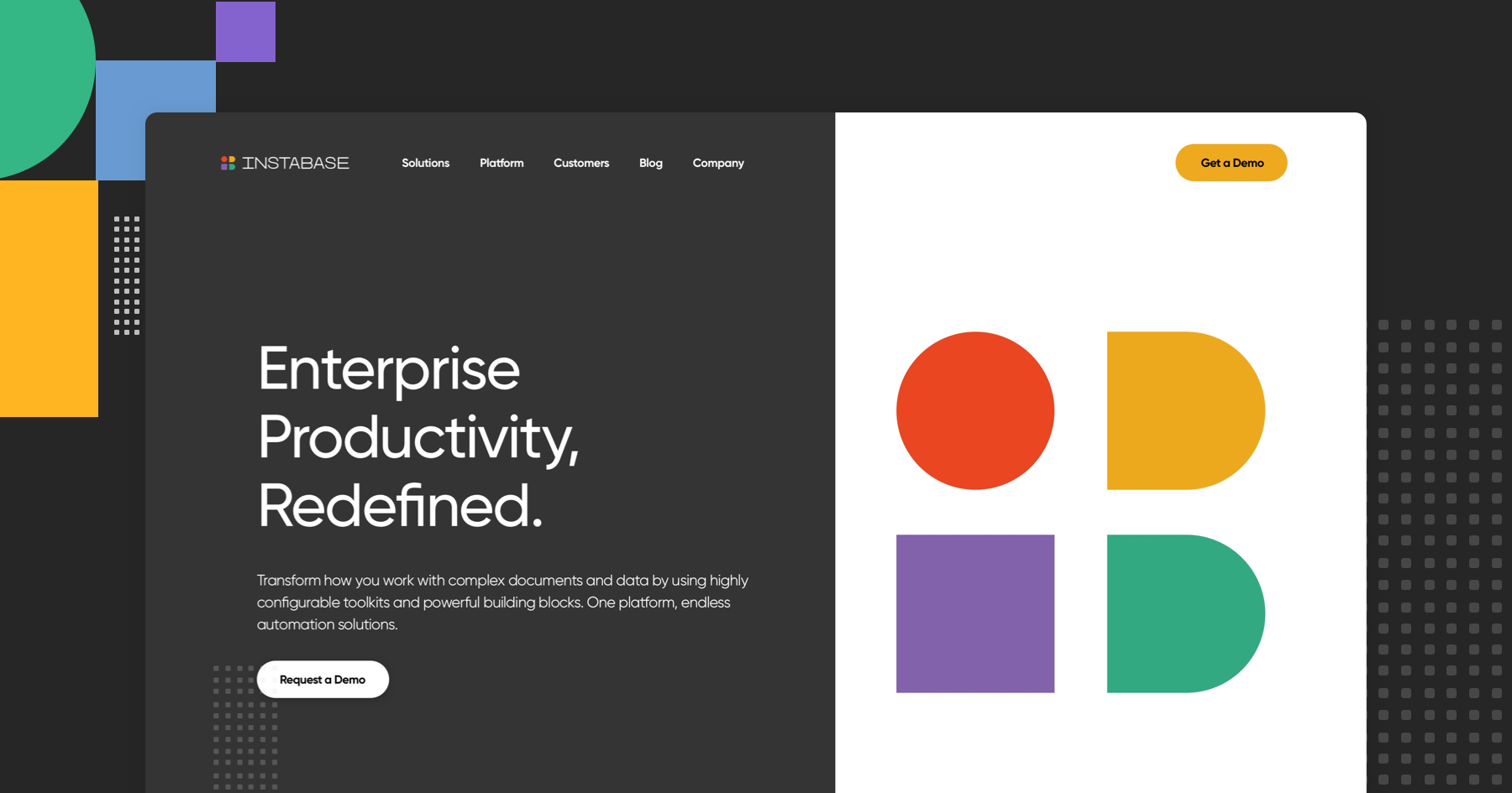 Baunfire | Instabase Case Study | B2B Web Design, AI Technology Company, Corporate Website