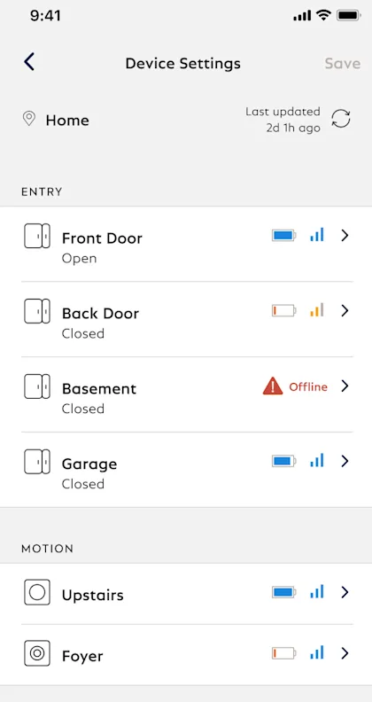 Device Battery Usage and Signal Strength in the SimpliSafe® Mobile App ...