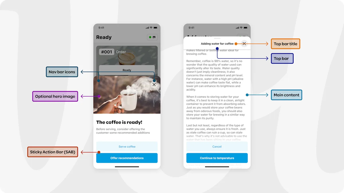 An overview of the multi-page scrollable bottom sheet UI design | Wolt ...