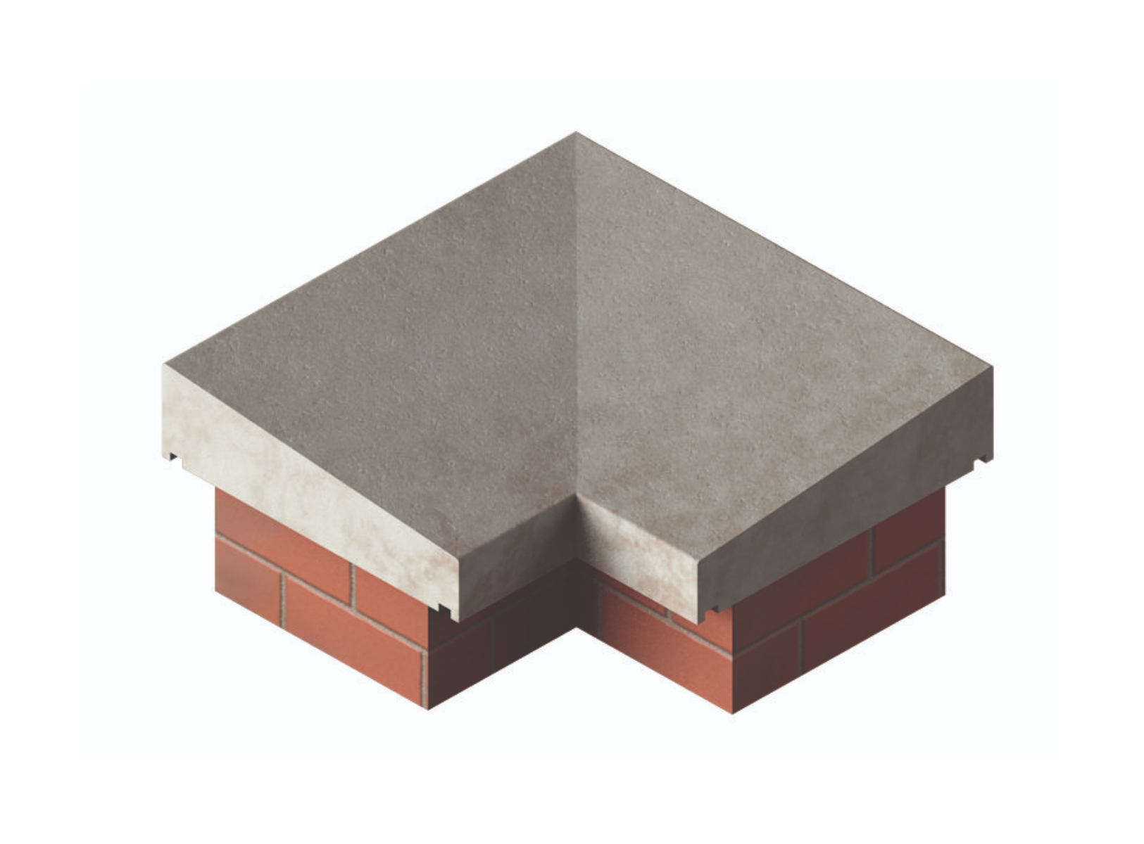 Internal corner once weathered coping - Caps & Copings