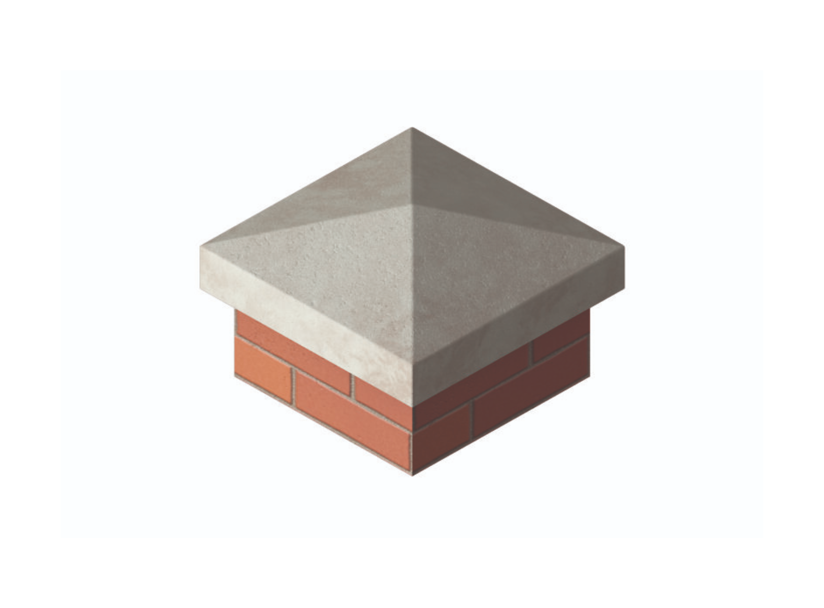 Four way weathered pier caps - Caps & Copings