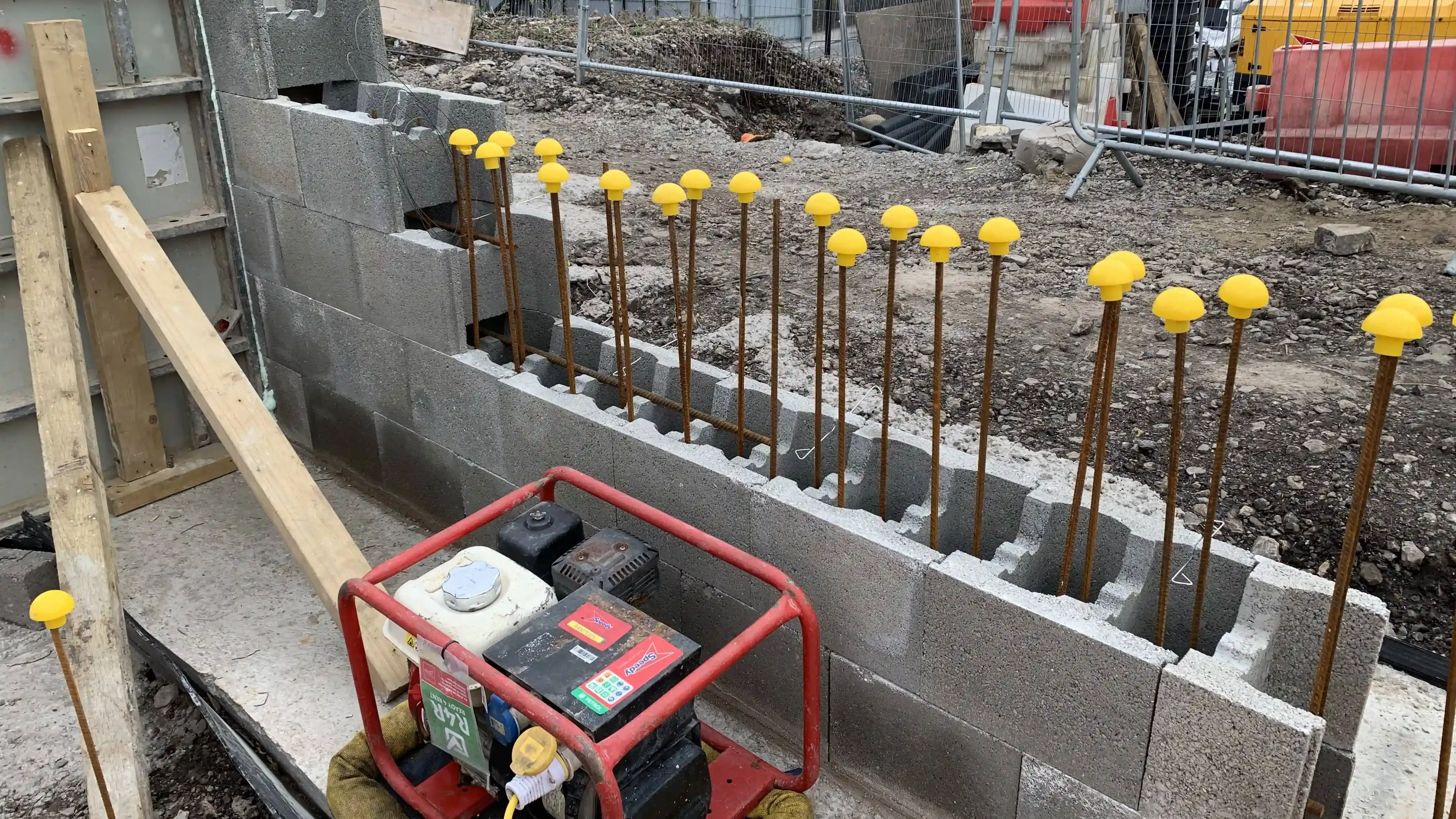 Railway Station Infrastructure - Stepoc Retaining Walls