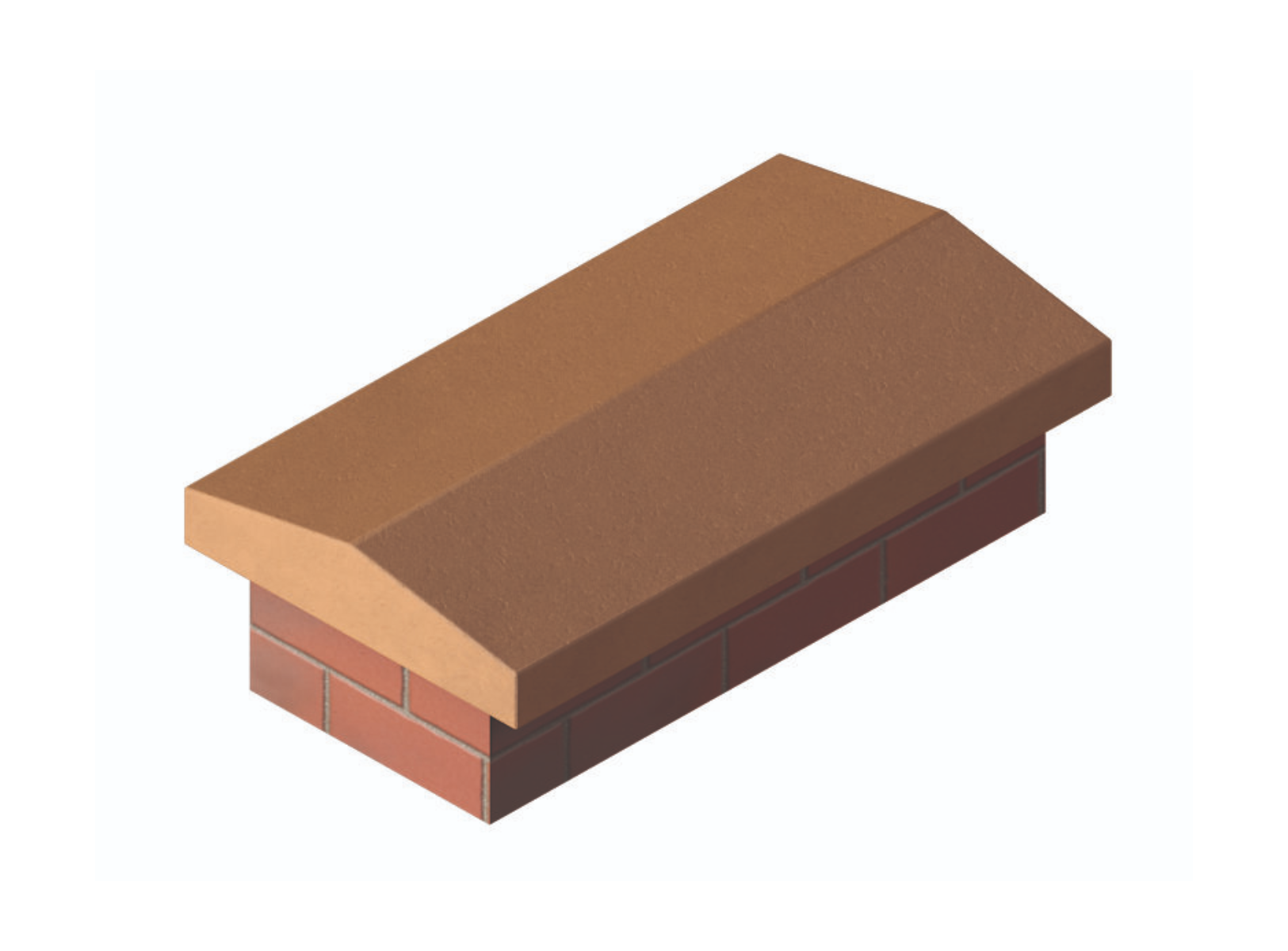 Straight twice weathered copings - Caps & Copings