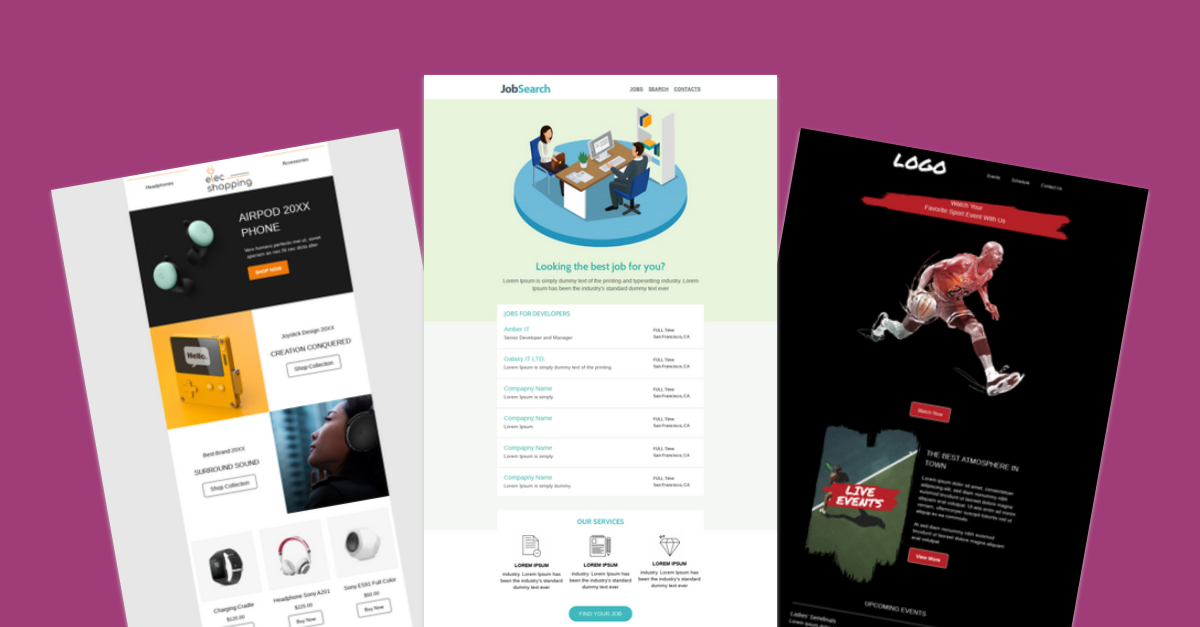 Free Email Templates for Mailjet | Unlayer