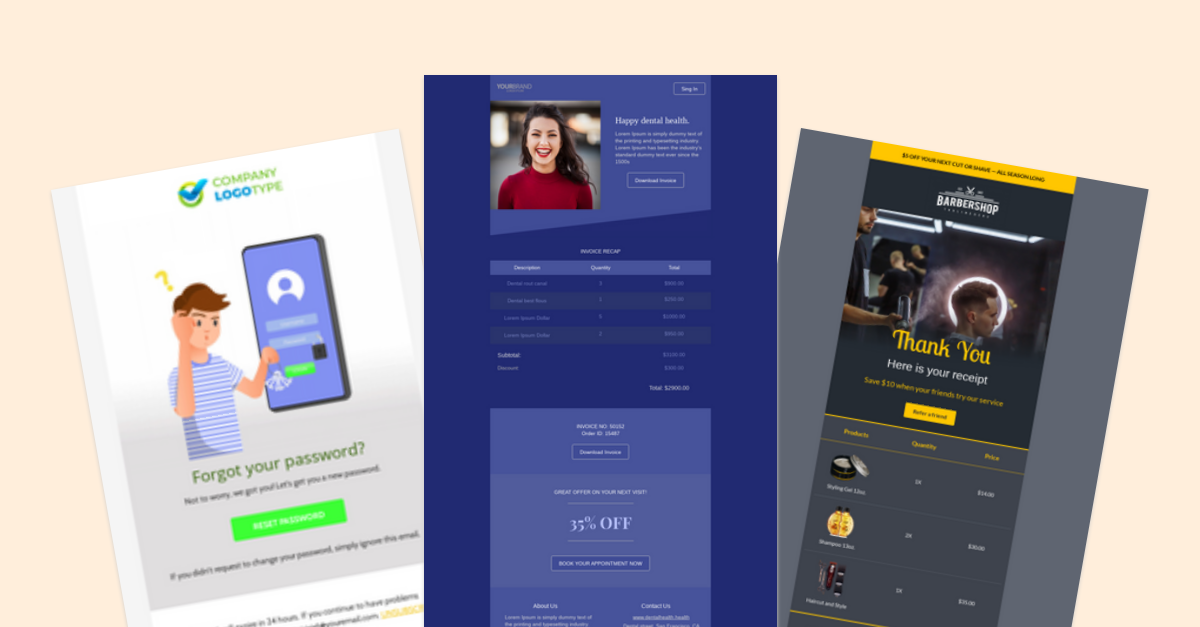 Free Trigger Email Templates | Unlayer