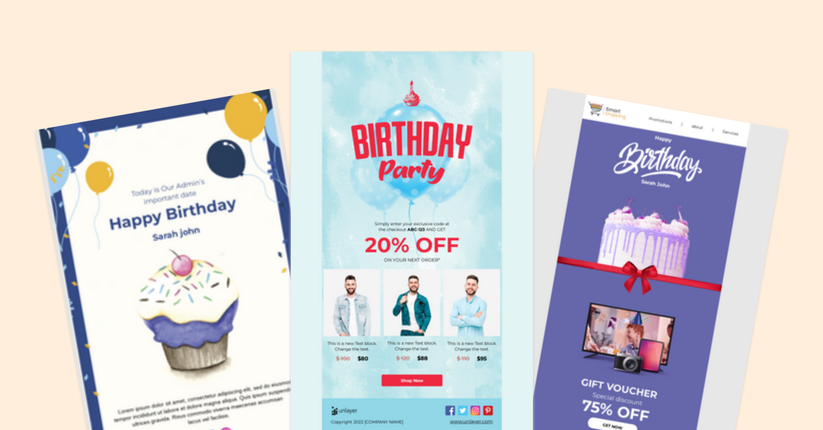 Free Birthday Email Templates | Unlayer