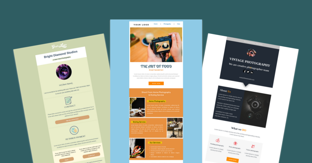 Free Email Templates for Photography | Unlayer