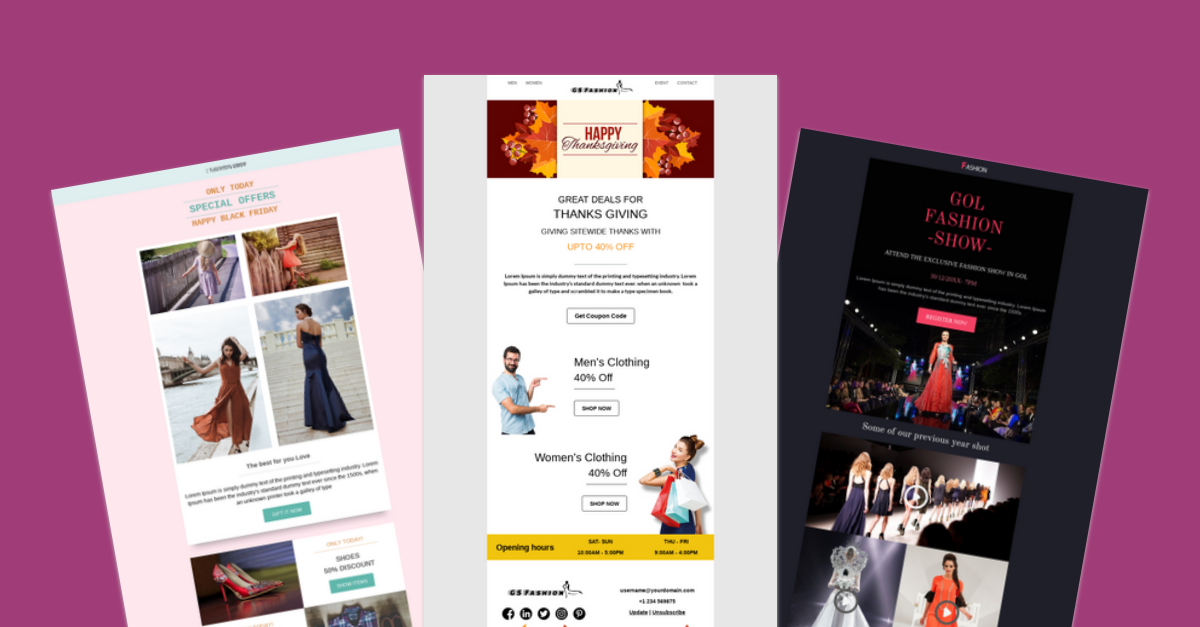 Free Email Templates for Fashion | Unlayer