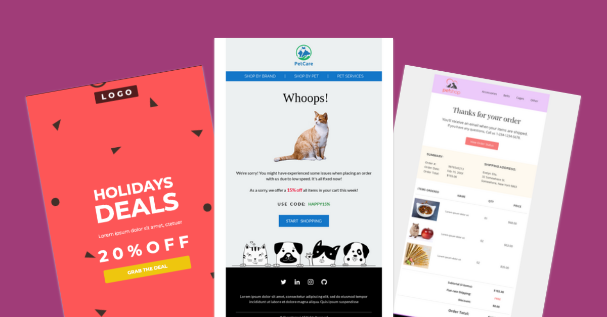 Free Newsletter Templates for Pets and Animal Care | Unlayer
