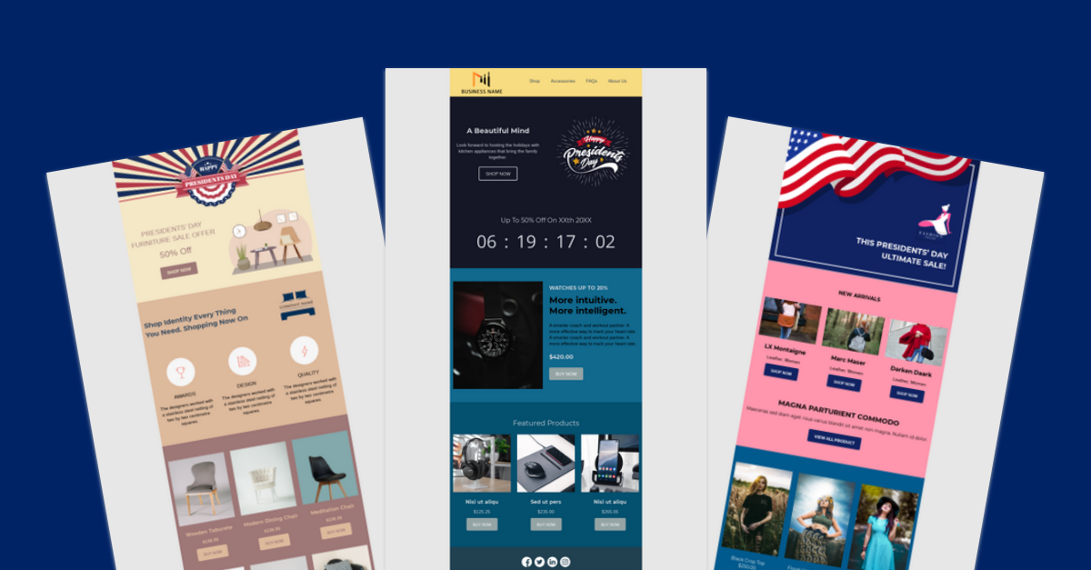 Free Email Templates for Presidents Day | Unlayer