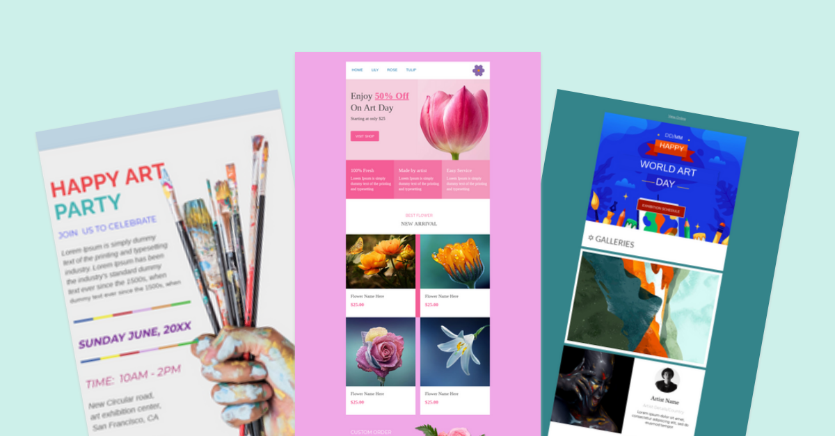 Free Email Templates for World Art Day | Unlayer