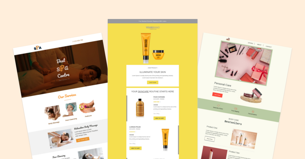 Free Email Templates for Beauty & Personal Care | Unlayer
