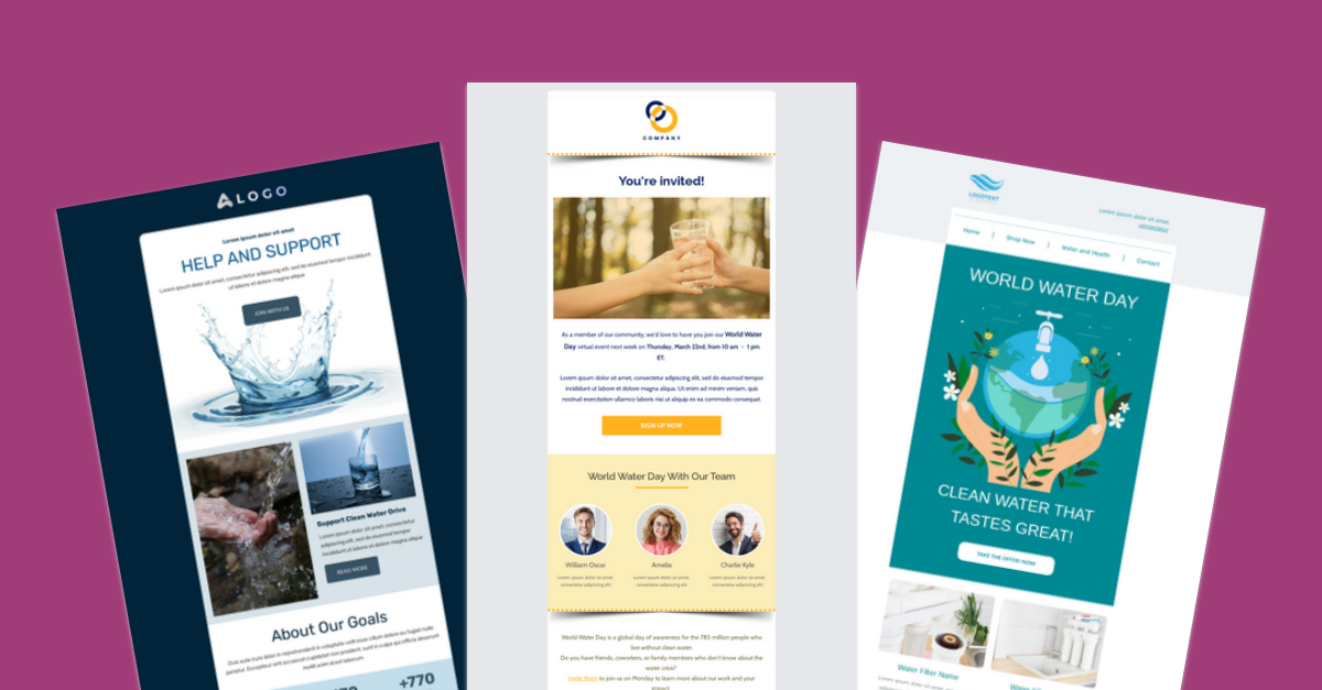 Free Email Templates for World Water Day | Unlayer
