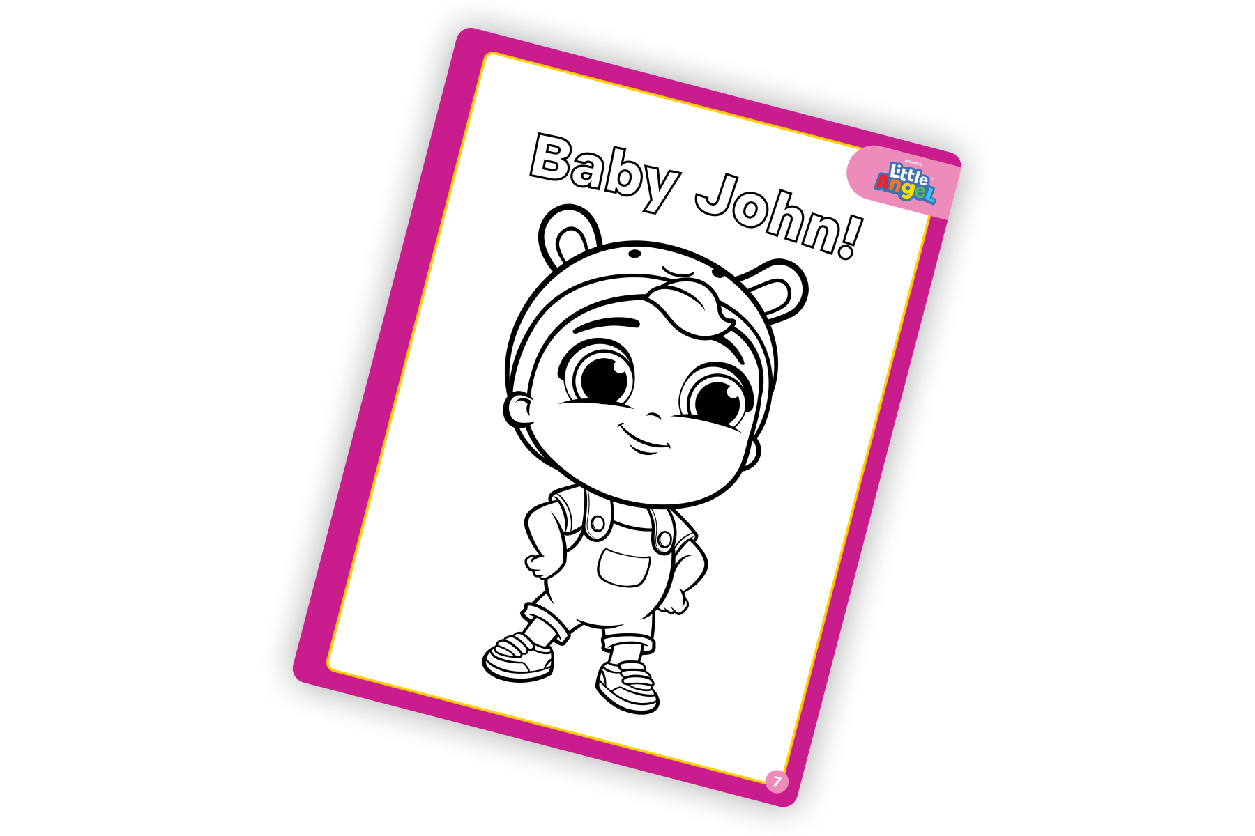 little angel baby john coloring pages printable