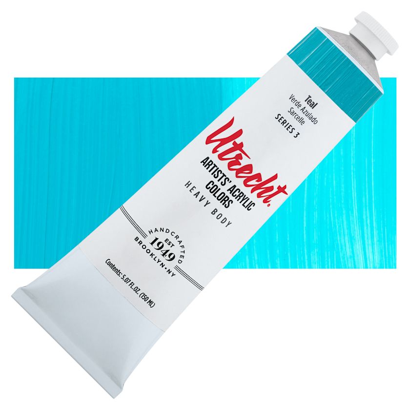 Utrecht Artists' Acrylic Paint - Teal, 5 oz Tube | Utrecht Art Supplies