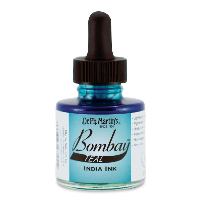 Dr. Ph. Martin's Bombay India Ink - 1 oz, Teal | BLICK Art Materials