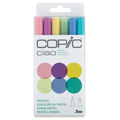 Copic Ciao Double Ended Marker Set - Pastel Colors, Set of 6 | BLICK ...