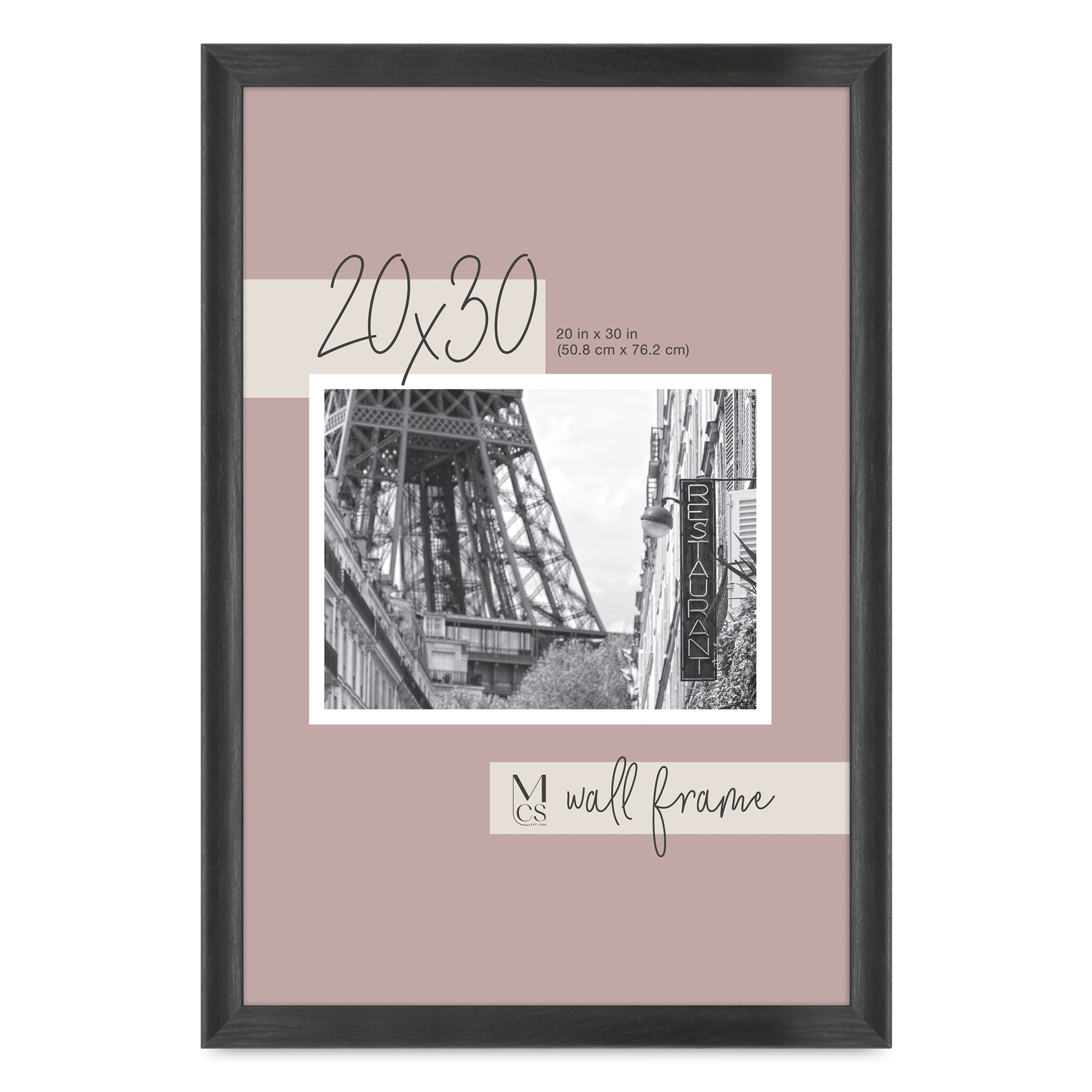 MCS Classic Edge Frame - 20" x 30", Black | BLICK Art Materials