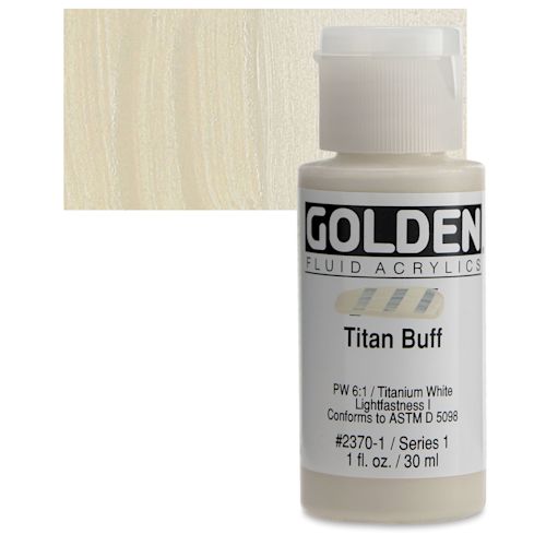 Golden Fluid Acrylics - Titanium Buff, 1 oz bottle | BLICK Art Materials