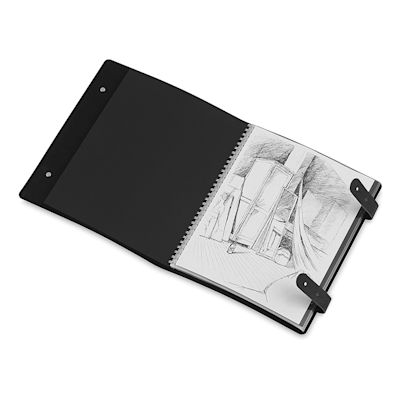 Prat Leather Spiral Presentation Book - 11'' x 8 1/2'', Double Tab ...