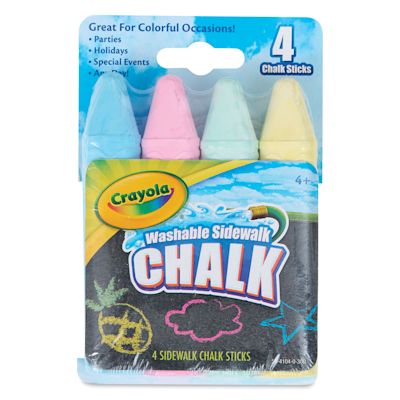 Crayola Washable Sidewalk Chalk - Assorted Colors, Set of 4 | BLICK Art ...