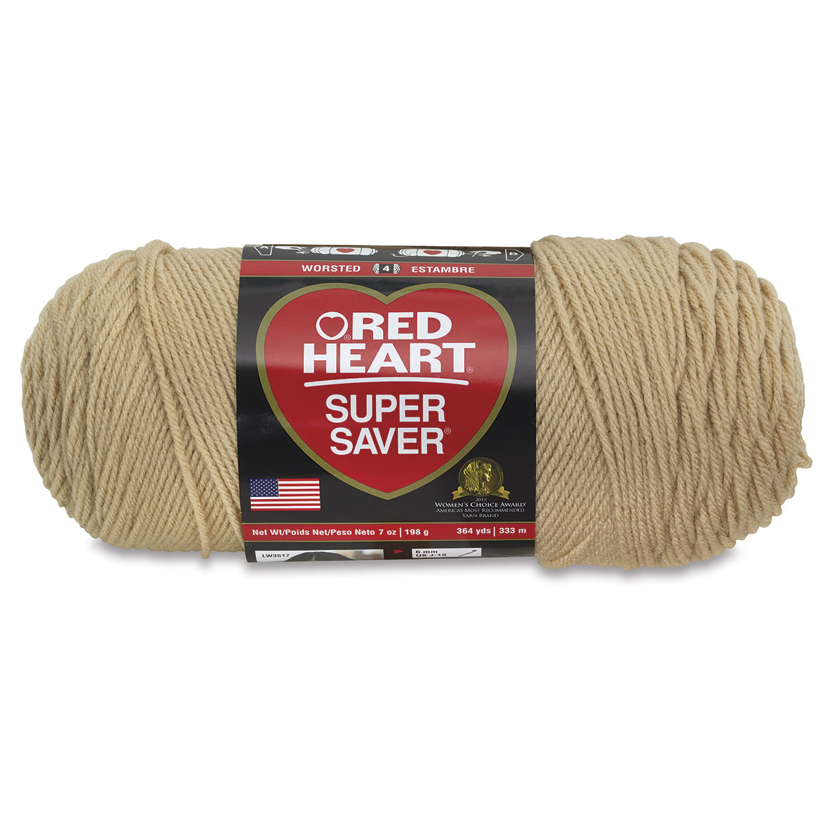Red Heart Super Saver Yarn - Buff, 7 oz | BLICK Art Materials