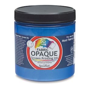 Speedball Opaque Iridescent Screen Printing Ink - Blue Topaz, 8 oz Jar ...