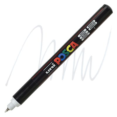 Uni Posca Paint Marker - White, X-Fine Tip, 0.7 mm | BLICK Art Materials