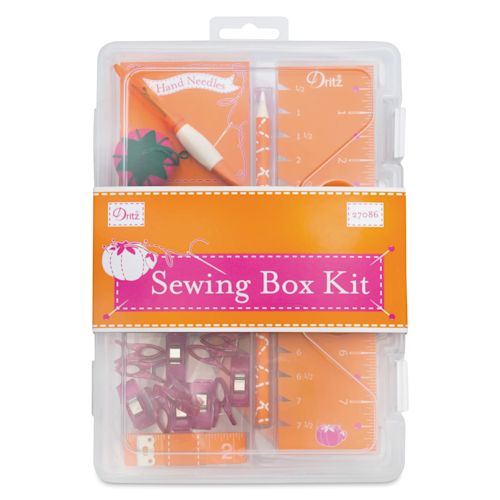 Dritz Sewing Box Kit, Orange and Pink | BLICK Art Materials