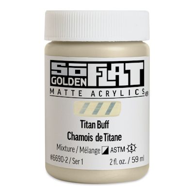 Golden SoFlat Matte Acrylic Paint - Titan Buff, 59 ml, Jar | BLICK Art ...