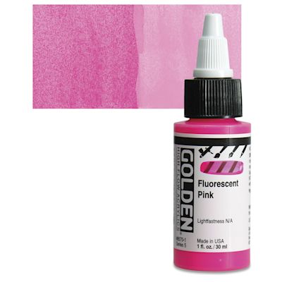 Golden High Flow Acrylics - Fluorescent Pink, 1 oz bottle | BLICK Art ...
