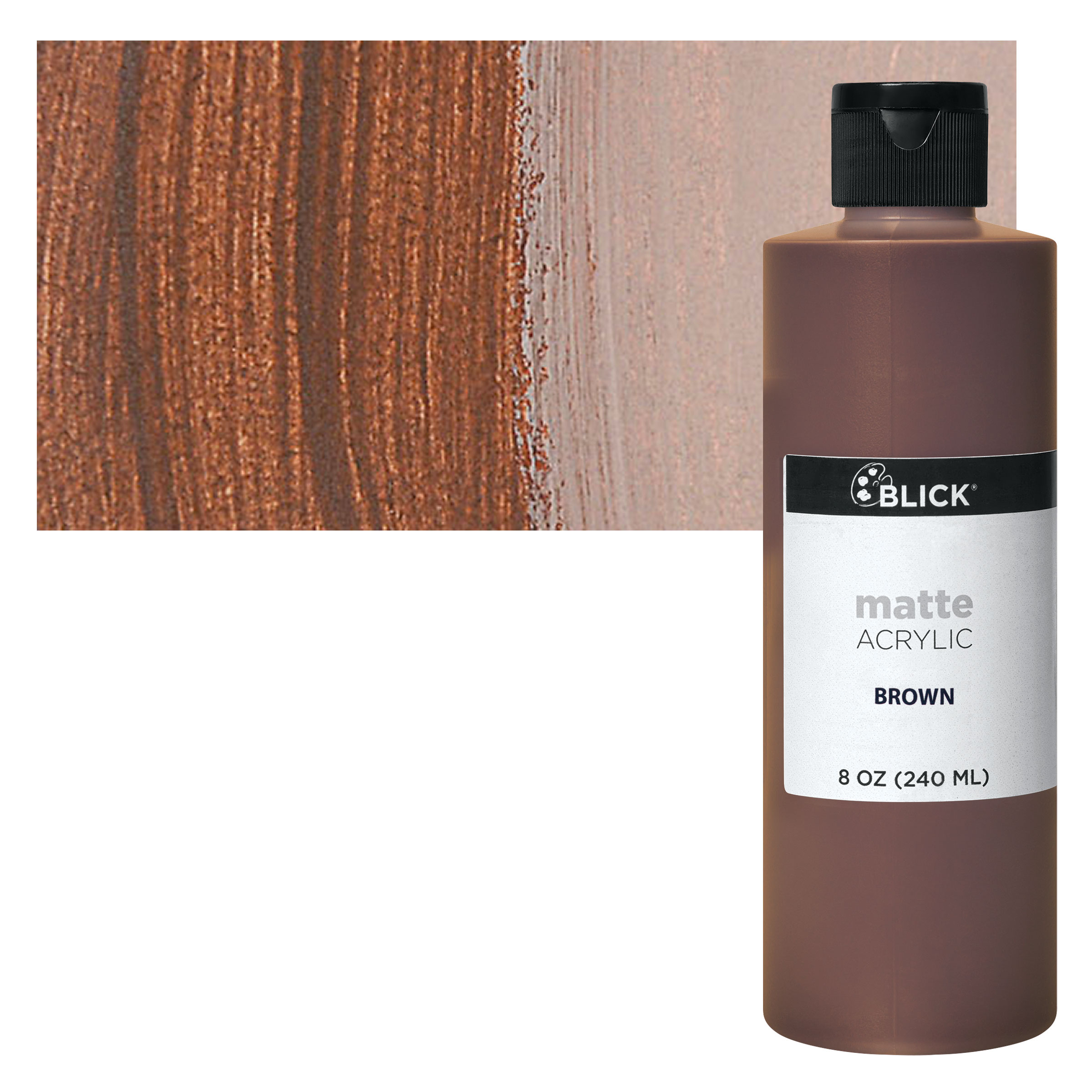 Blick Matte Acrylic - Brown, 8 oz | BLICK Art Materials