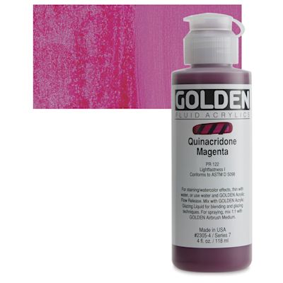 Golden Fluid Acrylics - Quinacridone Magenta, 4 oz bottle | BLICK Art ...