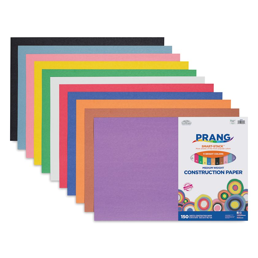 Prang Medium Weight Construction Paper - Assorted Colors, 12" x 18 ...