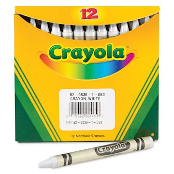 Crayola Crayons - Box of 12, White | BLICK Art Materials