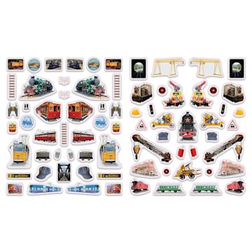 Eyelike Trains Reusable Sticker Book | BLICK Art Materials