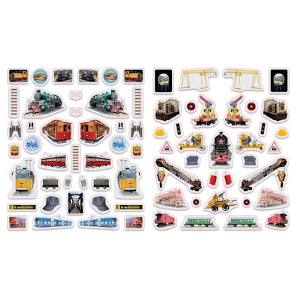 Eyelike Trains Reusable Sticker Book | BLICK Art Materials