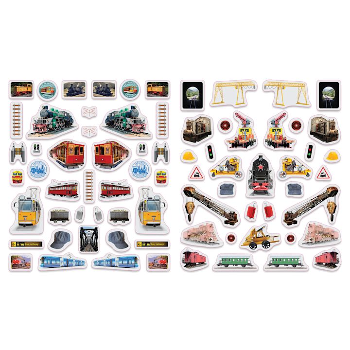 Eyelike Trains Reusable Sticker Book | BLICK Art Materials