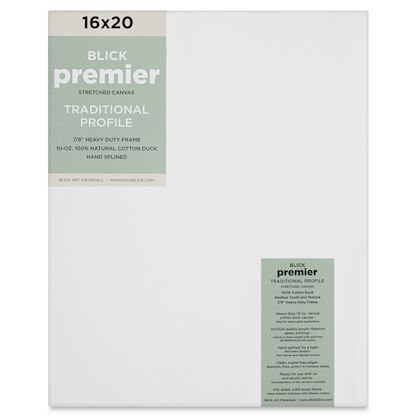 Blick Premier Stretched Cotton Canvas - Traditional Profile, Splined ...