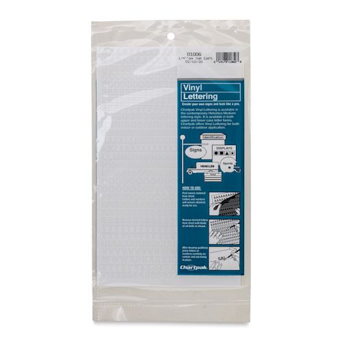 Chartpak Vinyl Letters - 1/4" Capital Letters, White | BLICK Art Materials