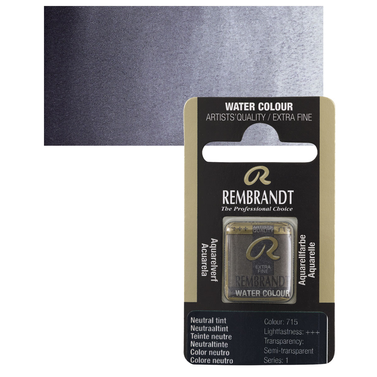Rembrandt Watercolor Half Pan - Neutral Tint | BLICK Art Materials