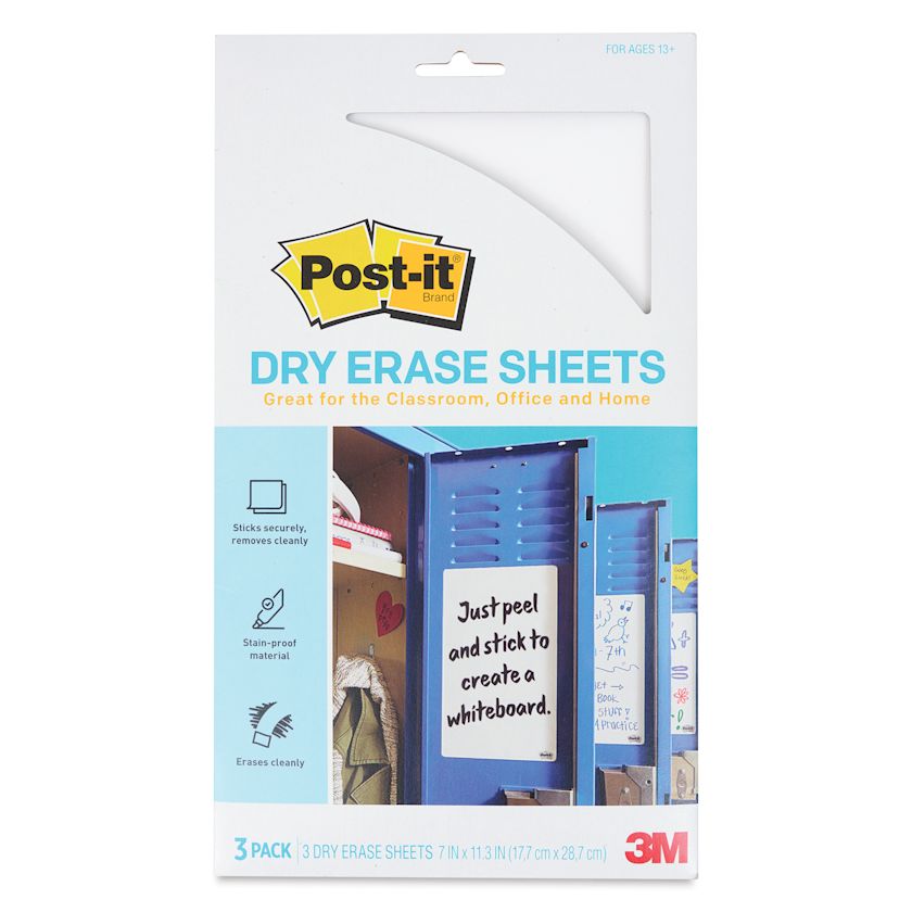 Post-it Dry Erase Sheets - Pkg of 3 | BLICK Art Materials