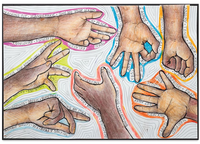 Expressive Hand Portraits - Lesson Plans | BLICK Art Materials