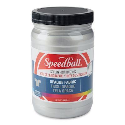 Speedball Fabric Screen Printing Ink - Silver (Opaque), 32 oz, Jar ...