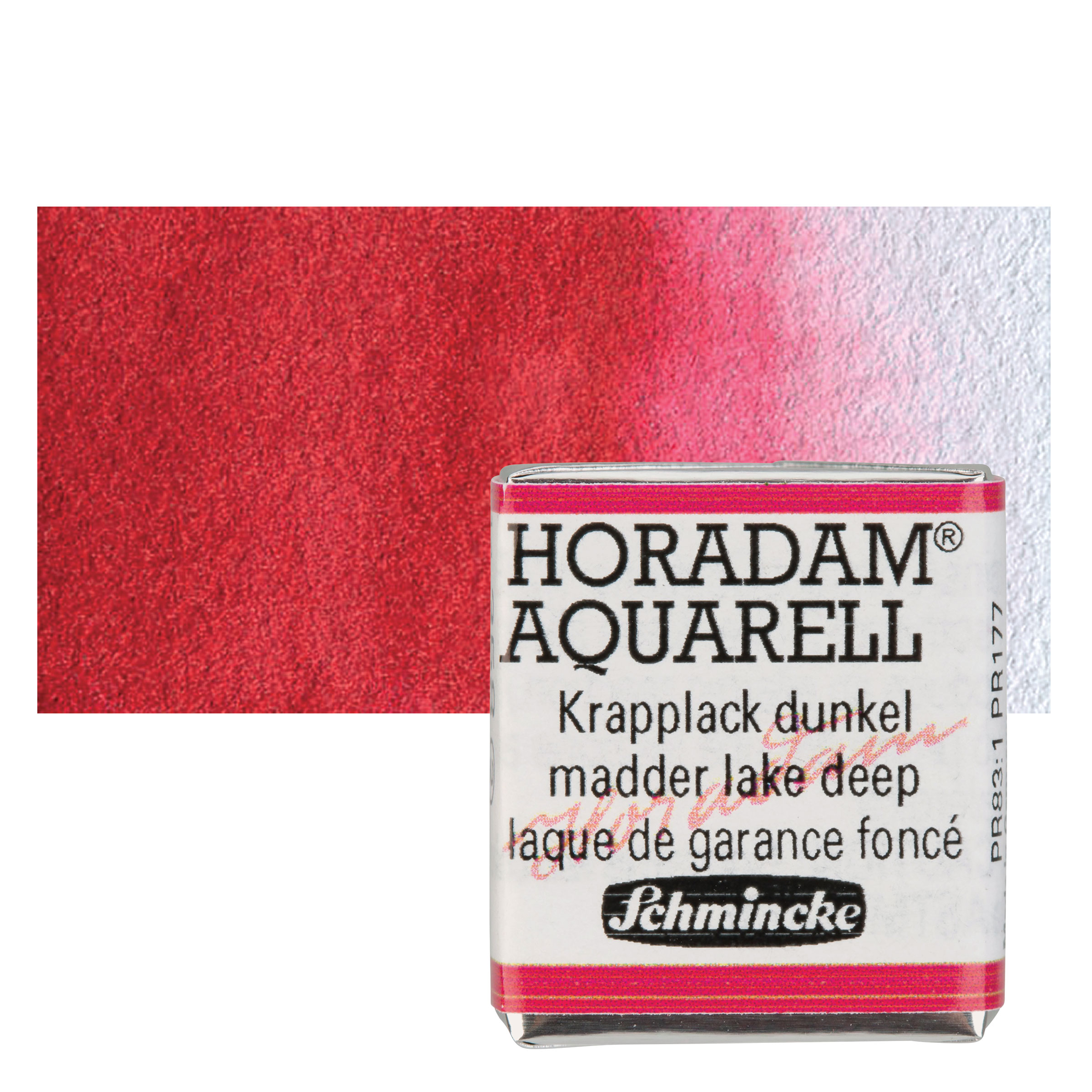 Schmincke Horadam Aquarell Watercolor - Madder Lake Deep, Half Pan ...