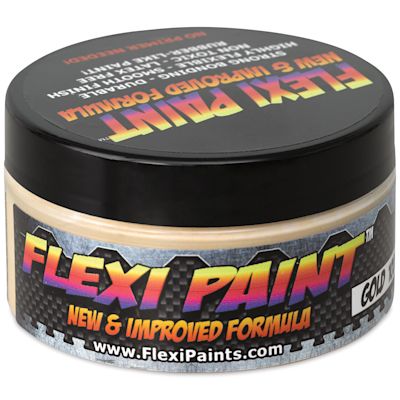 Flexi Paint Waterbased Flexible Cosplay Paint - Metallic Gold, 100 g (3 ...