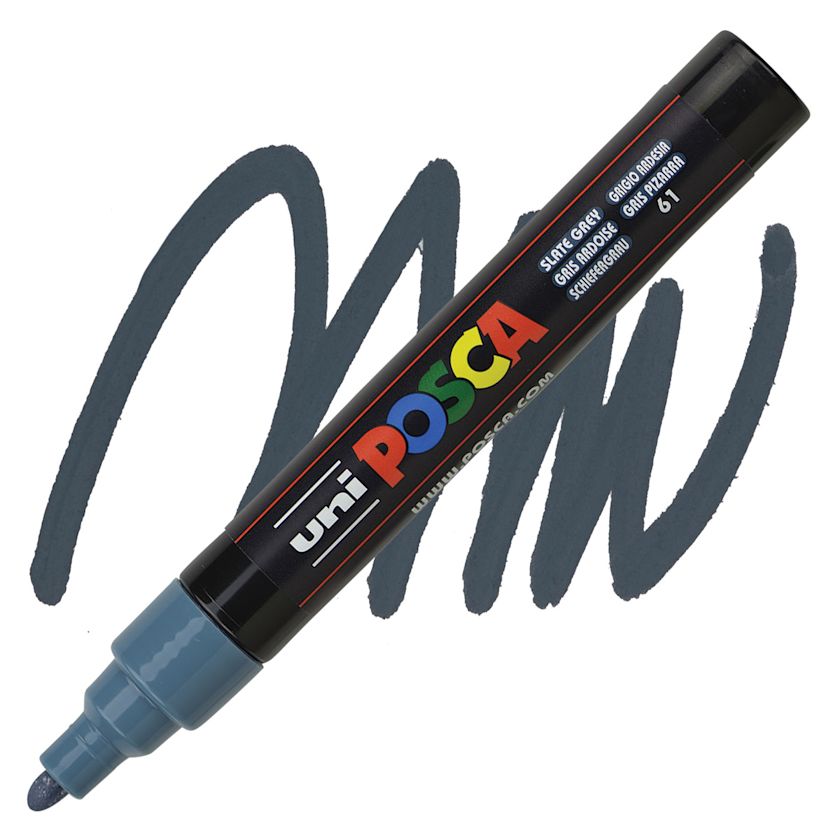 Uni Posca Paint Marker - Slate Grey, Bullet Tip, 2.5mm | BLICK Art ...